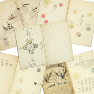 10 Medieval Alchemy Pages Magic Spelling Printable Sheets Witch Journal ...