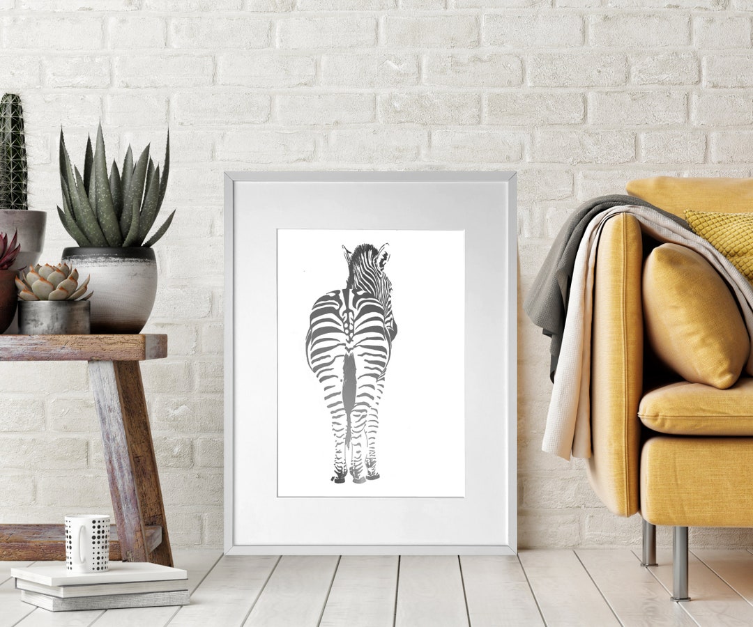 Foil Zebra, Metallic Zebra, Digital Foil, Foil Art, Silver Foil Zebra ...