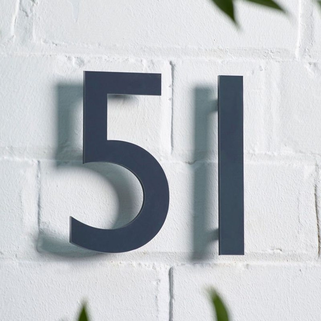 Modern Acrylic House Number, Numbers, Floating Digits, Easy to Read ...