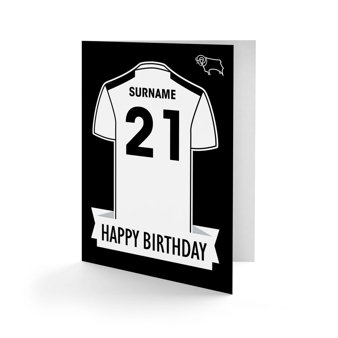 Derby County Shirt Birthday Card - Etsy