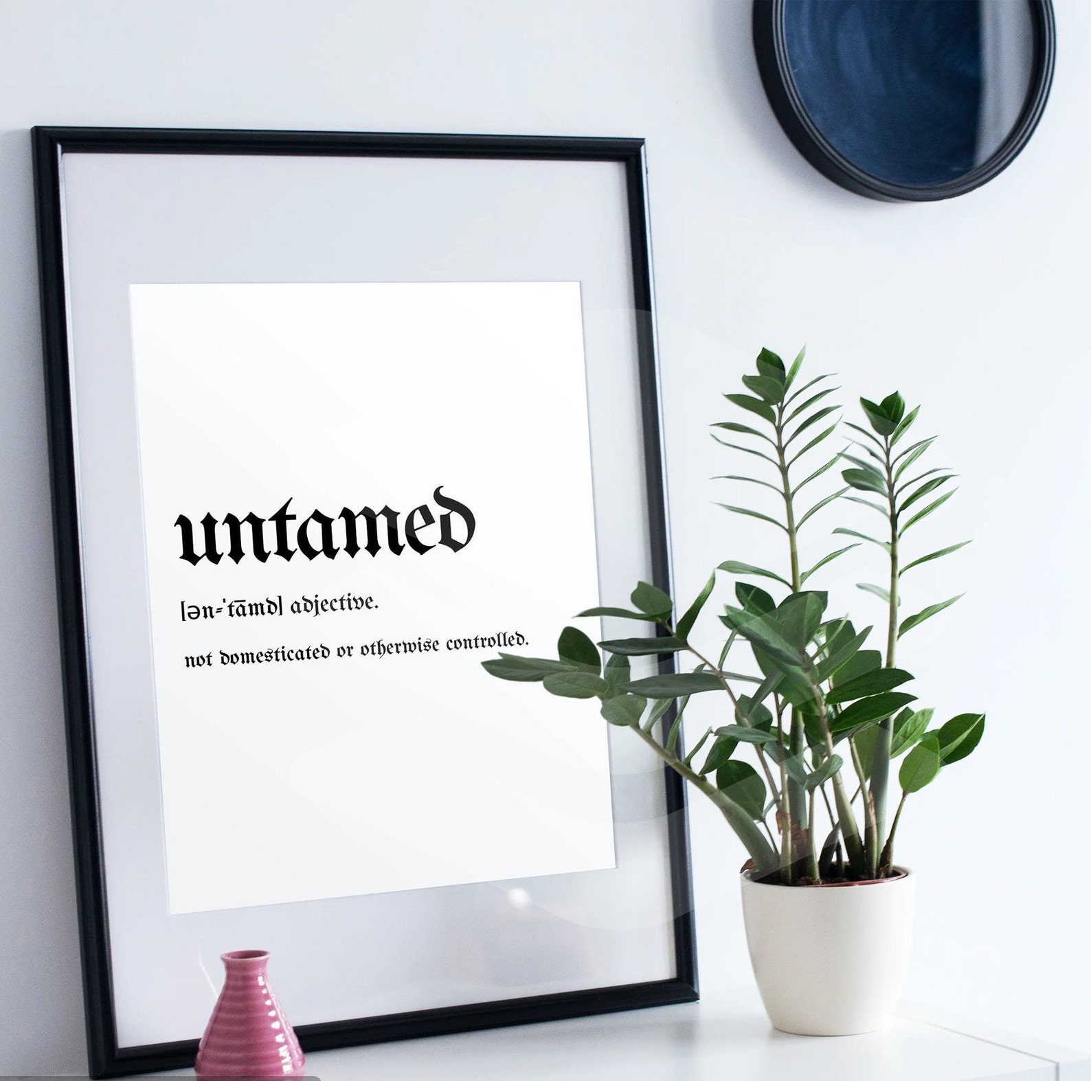 Untamed Digital Download / Quote Print / Untamed Definition / - Etsy España