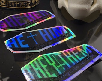 He They Pronoun Sticker He/they Sticker Pronoun Stickers - Etsy