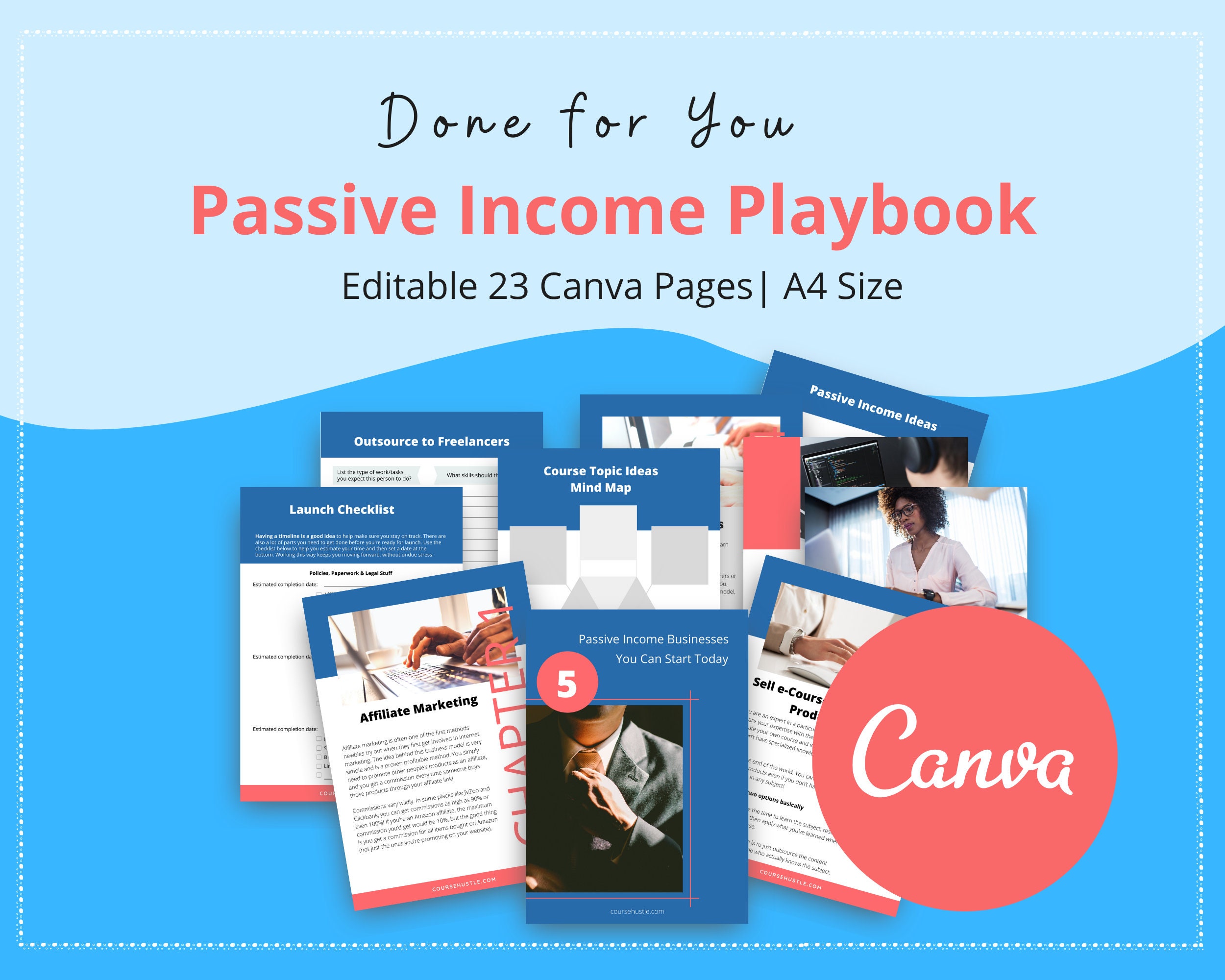 Paper Party Supplies Editable A4 Size Canva Template Done For You Entrepreneur Code Playbook 