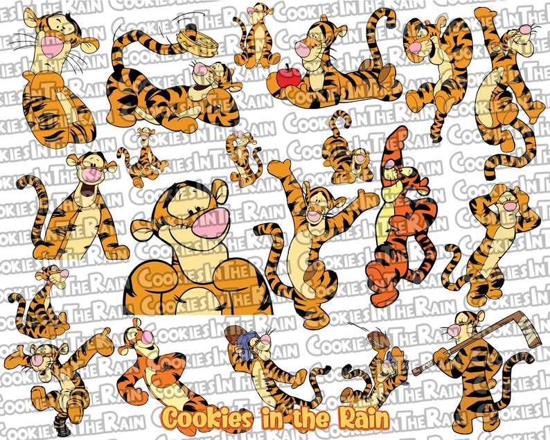 Tigger Svg Tigger Cricut Tigger Layered Svg Tigger Clipart - Etsy