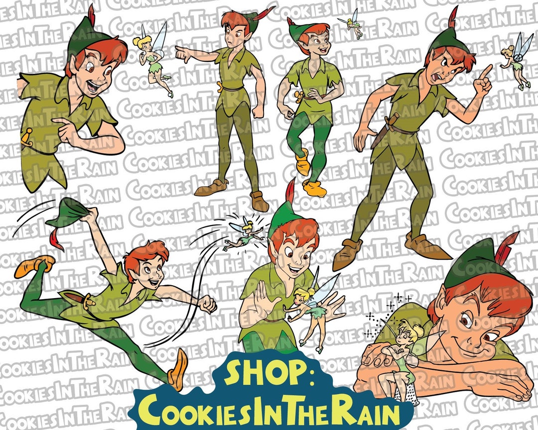 Peter Pan Svg, Tinker Bell Svg, Peter Pan and Tinker Bell Svg, Peter ...