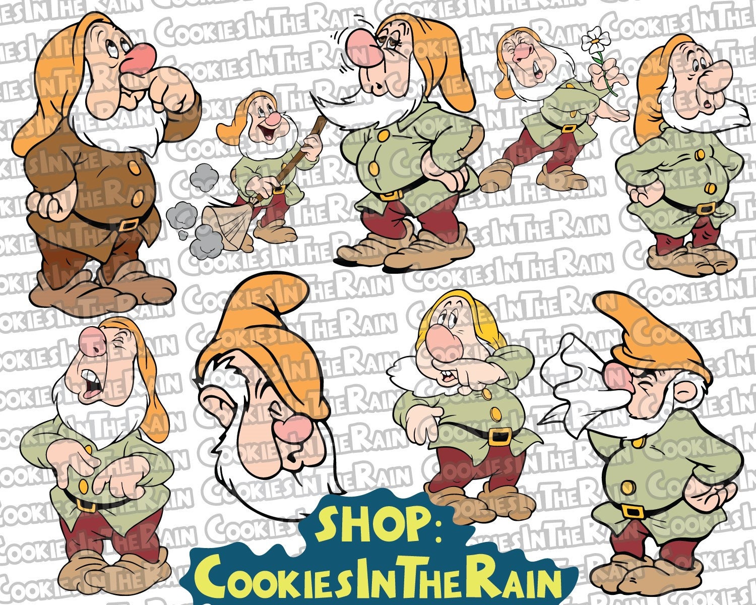 Sneezy Svg Sneezy Layered Sneezy Cricut Sneezy Silhouette - Etsy