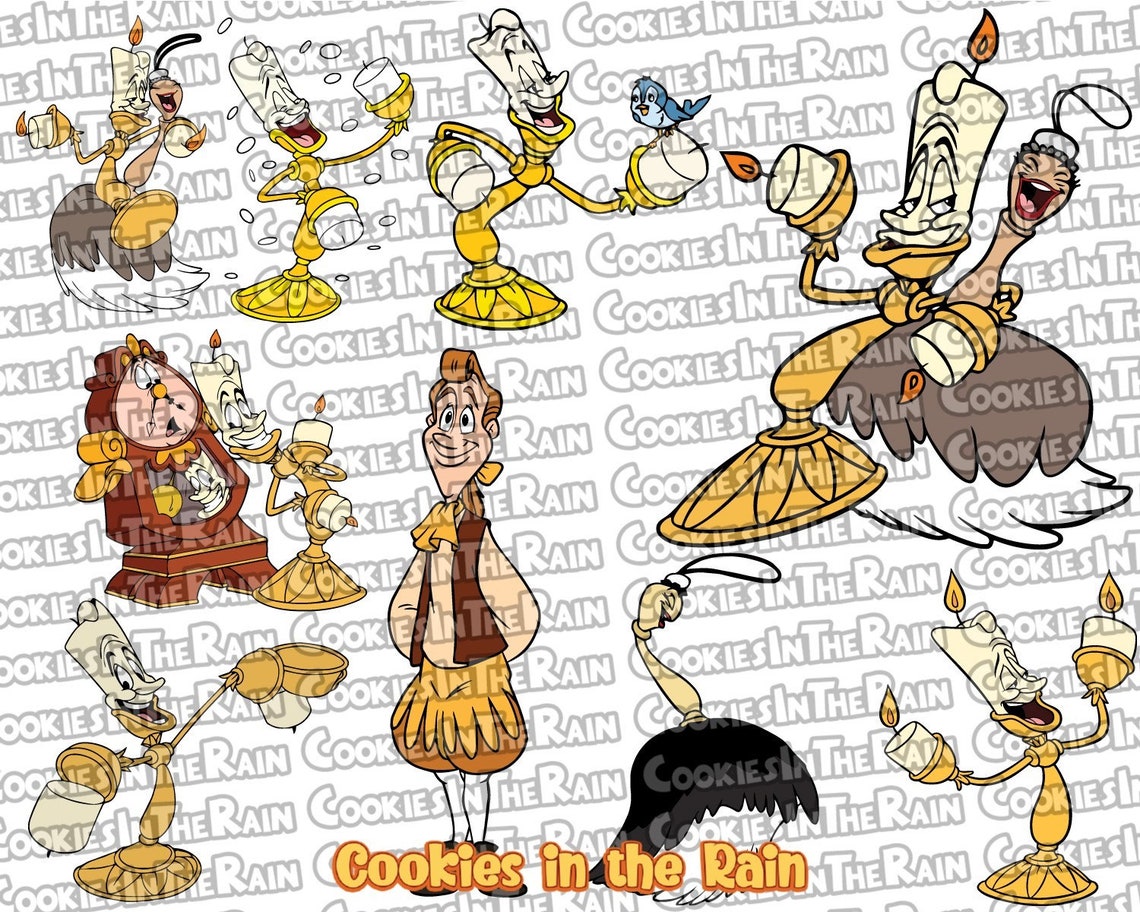 Lumiere Svg, Cogsworth Svg, Fifi Svg, Beauty and the Beast Svg, Lumiere ...