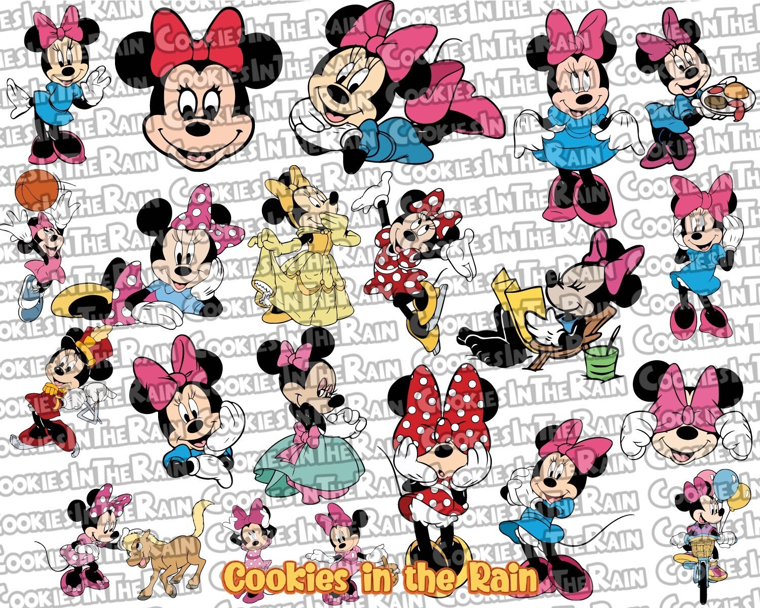 Full Body Minnie Mouse Silhouette