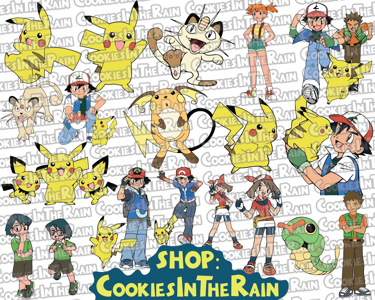 Pokemon Svg Ash Pokemon Svg Pikachu Svg Caterpie Svg - Etsy UK