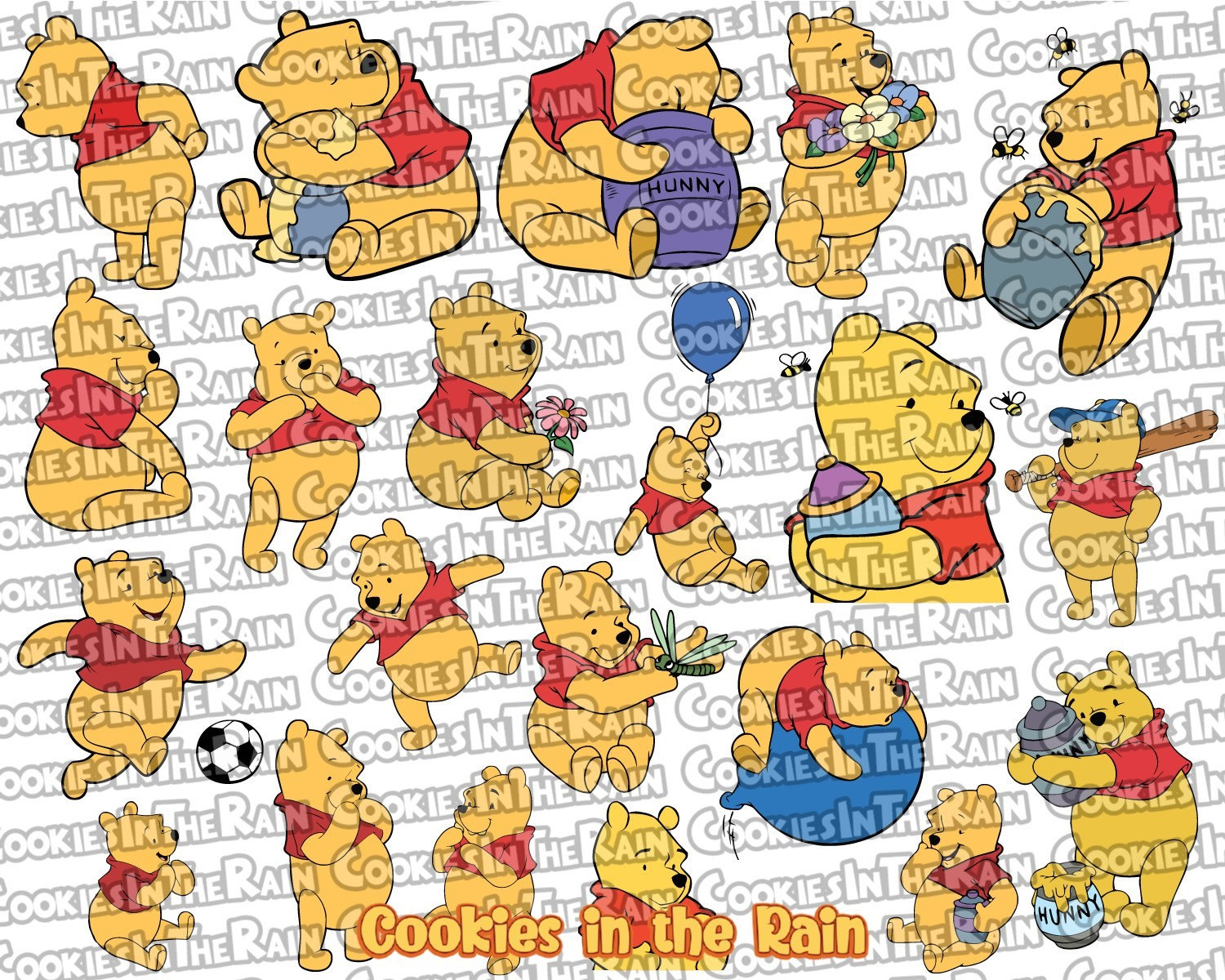 Winnie the Pooh Svg Bundle Winnie the Pooh Face Svg Winnie - Etsy UK