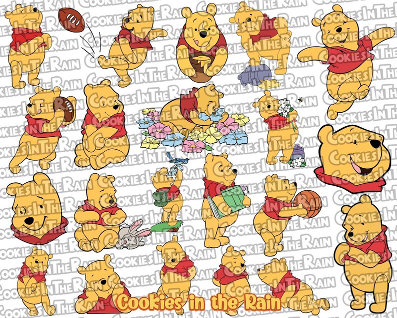 Winnie the Pooh Svg Bundle Winnie the Pooh Face Svg Winnie - Etsy
