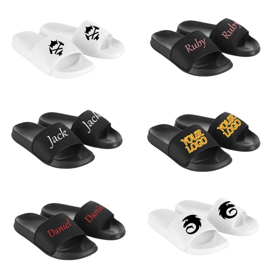 Personalised Sliders Custom Sliders White/black Wedding Bride Honeymoon ...