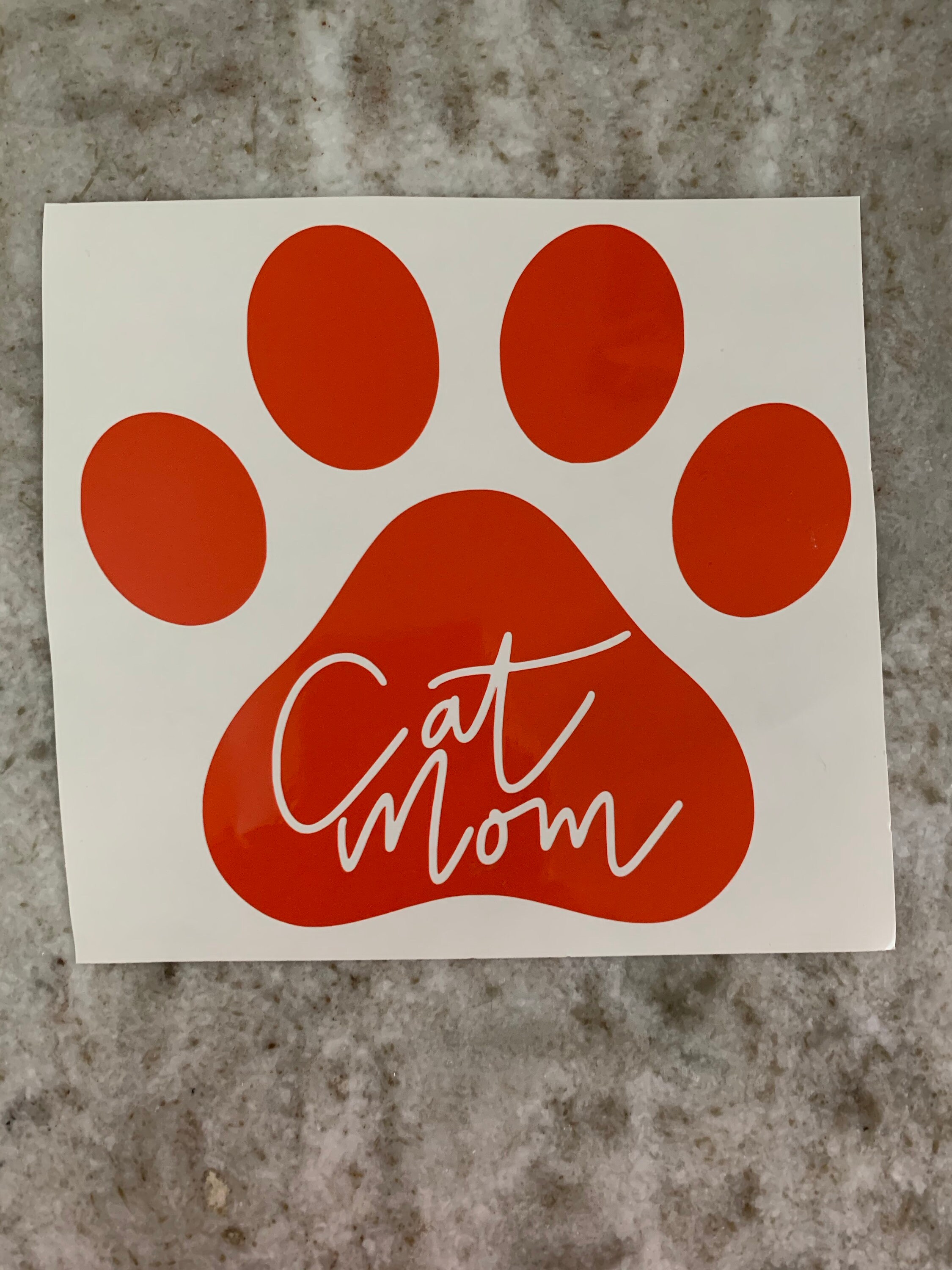 Cat Mom Vinyl Decal Cat Mom Decal Cat Mom Sticker Cat - Etsy