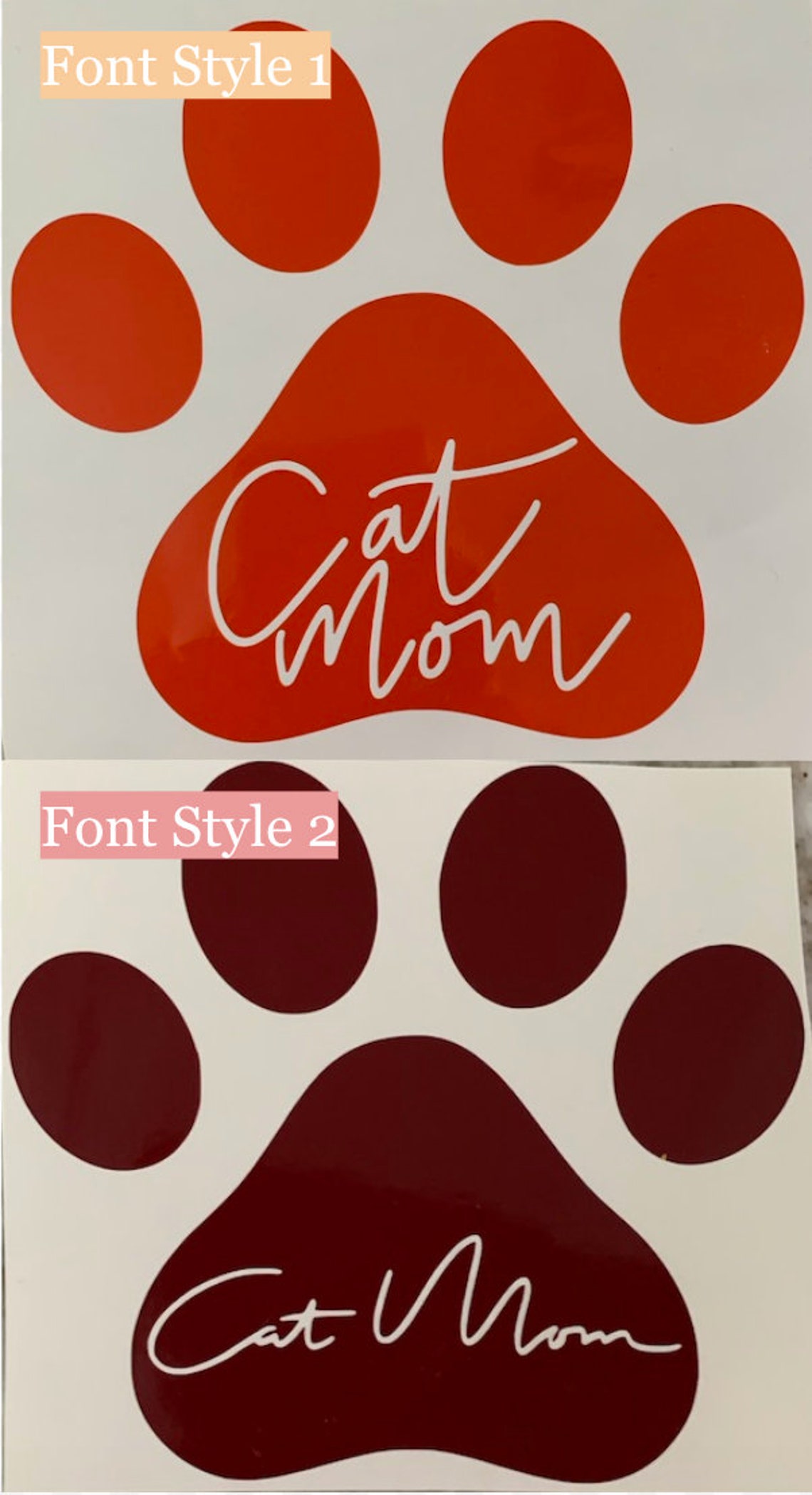 Cat Mom Vinyl Decal | Cat Mom Decal | Cat Mom Sticker | Cat Mom Water ...