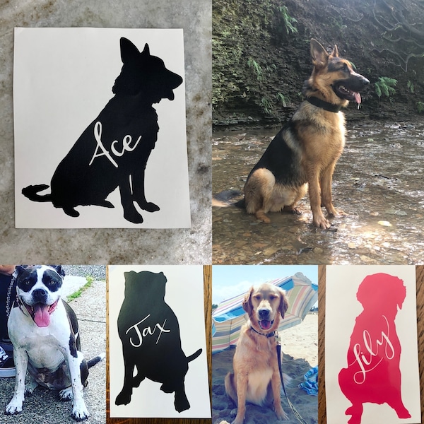 Vinyl Dog Decal - Etsy