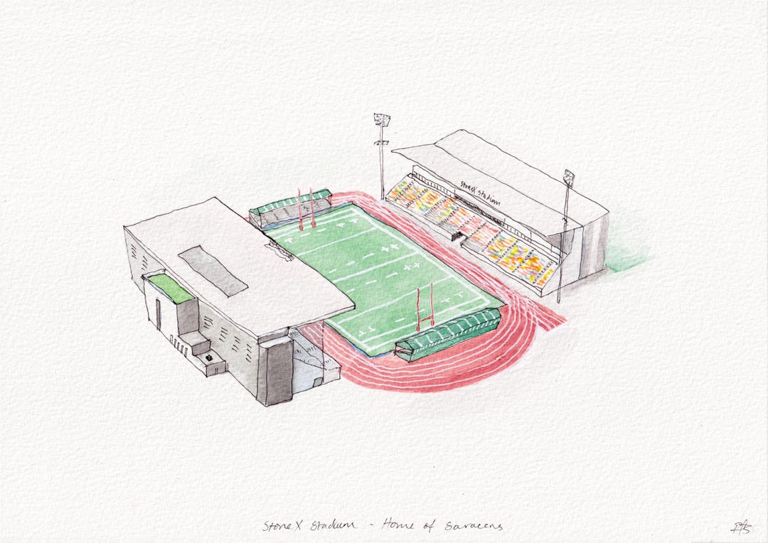 Stonex Stadium, Home of Saracens Rugby Club, Watercolour Print - Etsy