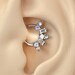 16G 8mm Flower Daith Ring Rose Gold Daith Jewelry Ring Opal Daith ...