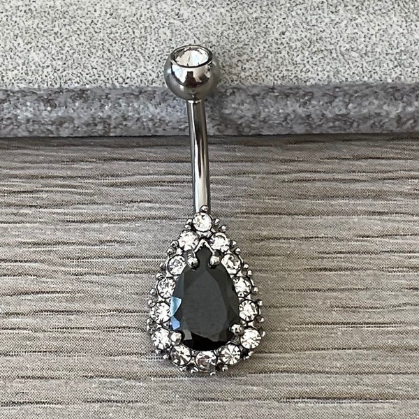 Teardrop Belly Ring - Etsy