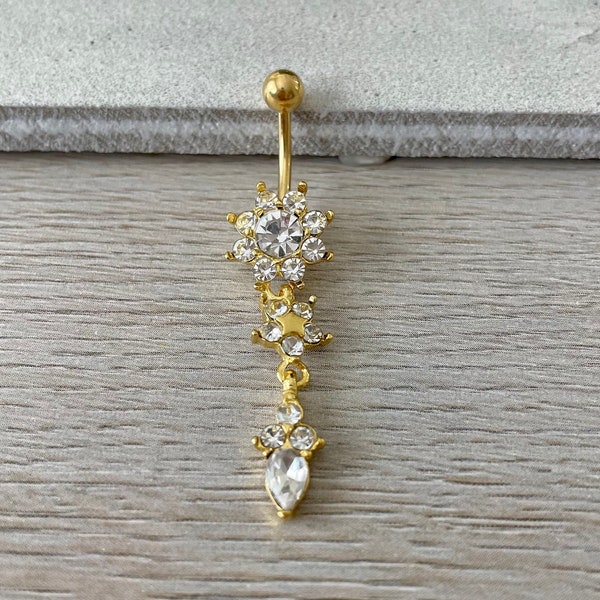 Long Belly Button Rings - Etsy