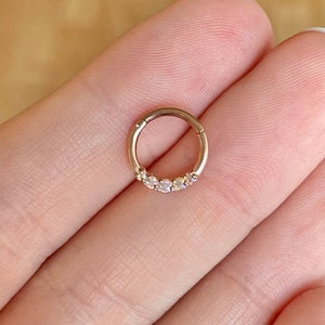 16G 8mm 10mm Rose Gold Daith Jewelry Septum Ring Dainty Daith Ring ...