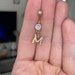 Personalized Initial Belly Button Ring Dainty 14k Gold Belly Button ...