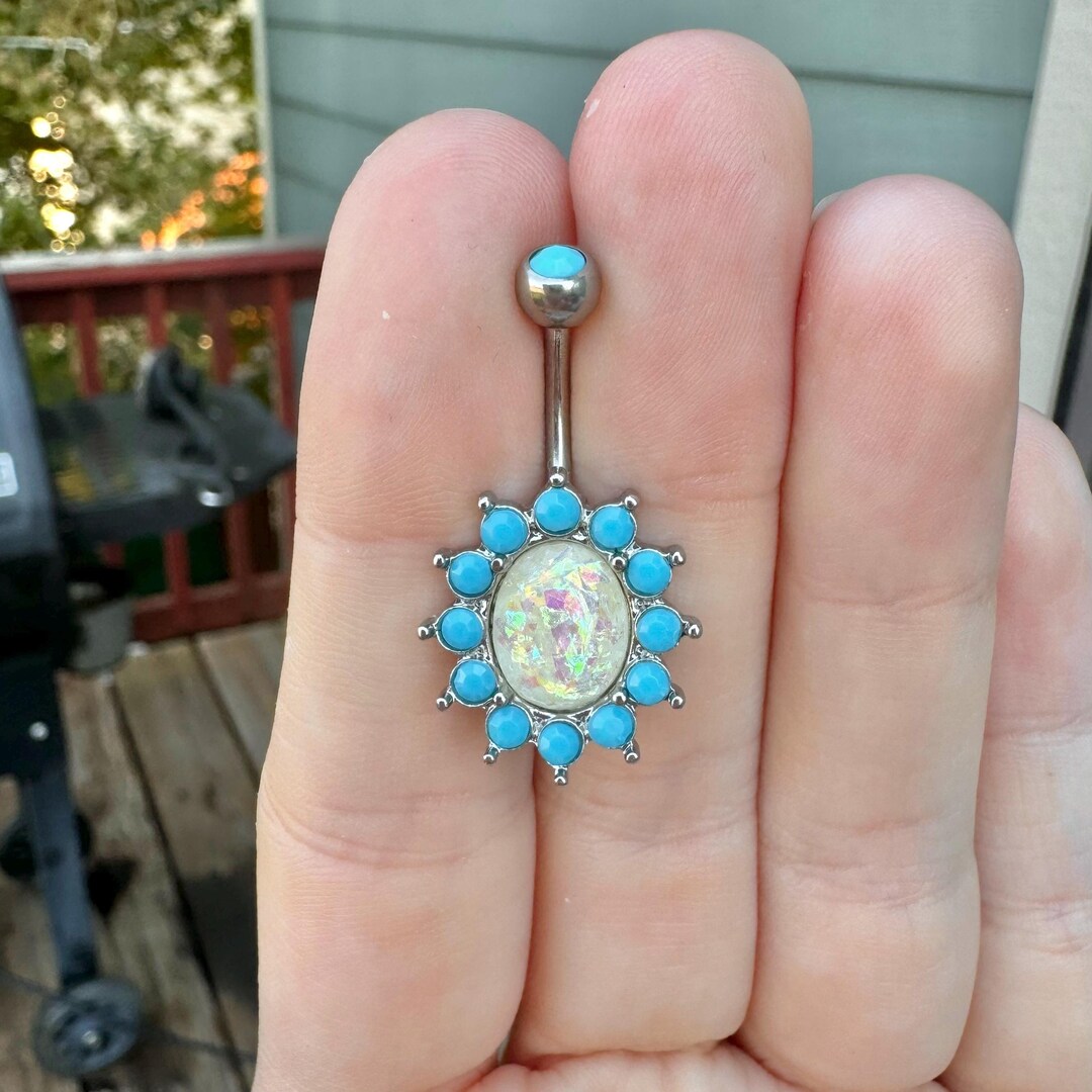 Cute Belly Button Ring, Non Dangle Belly Button Piercing, Belly Button ...