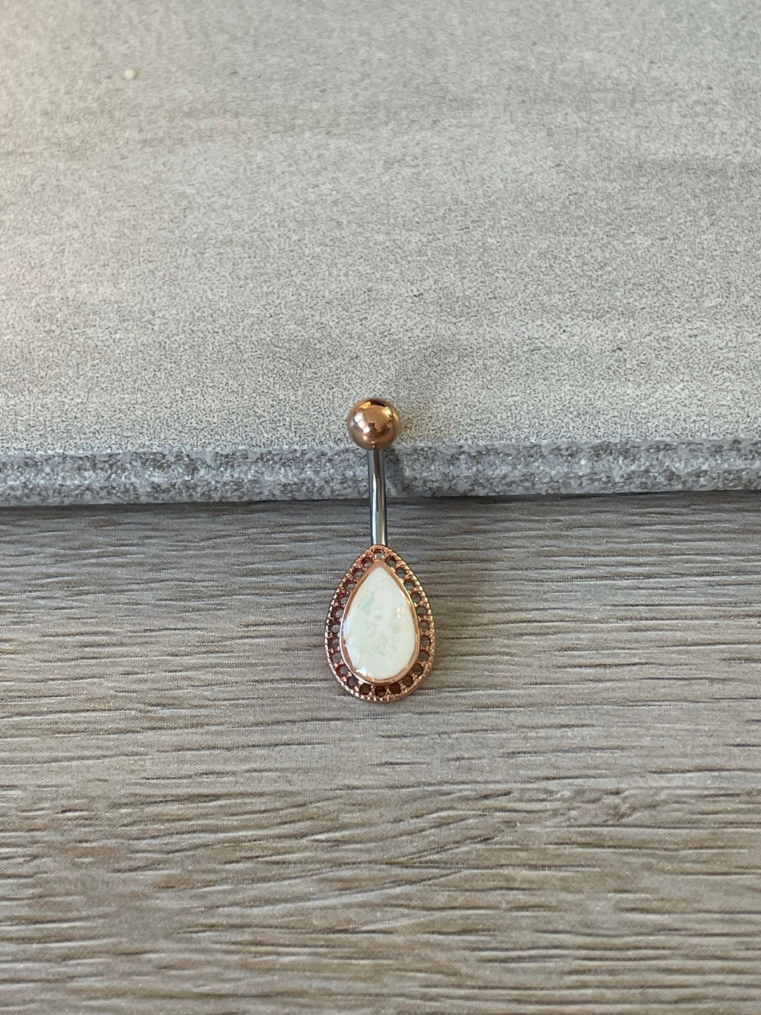 Simple Belly Button Ring Rose Gold, Dainty Cute Belly Button Piercing ...