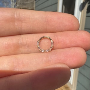 Solid Gold Daith Earring, Dainty 14k Real Gold Daith Jewelry, Yellow ...