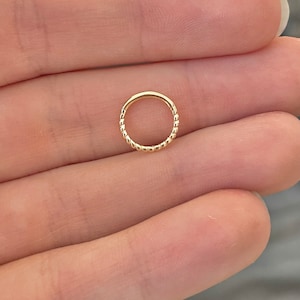 Solid Gold Septum Piercing 6/7/8/9/10mm | 16G Thin 14k Gold Septum Ring ...