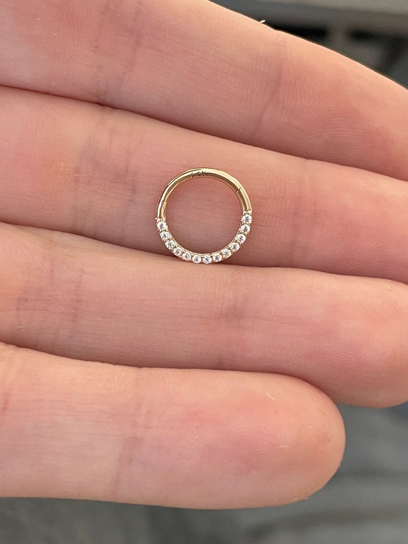 16G Solid Gold Daith Ring 6/7/8/9/10mm Dainty 14k Gold Daith - Etsy