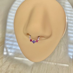 Septum Ring Silver, Septum Piercing, Septum Jewelry, Septum Clicker ...