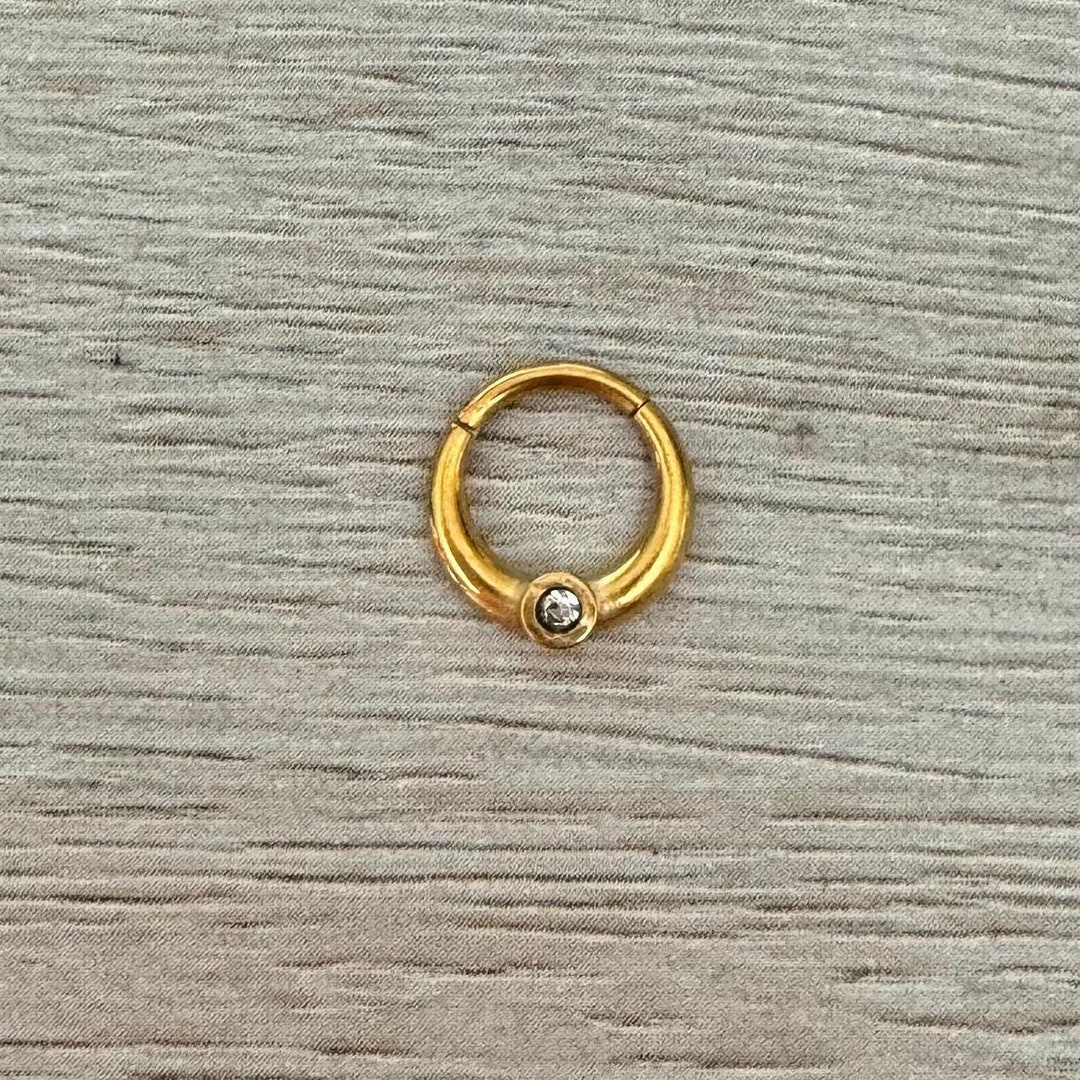 Unique Gold Daith Earring, Daith Jewelry, Daith Clicker Piercing, Cute ...