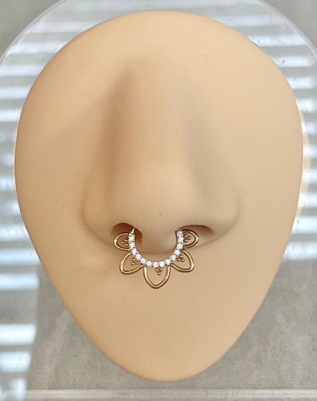 Gold Septum Ring, Cute Septum Jewelry, Septum Piercing, Septum Clicker ...