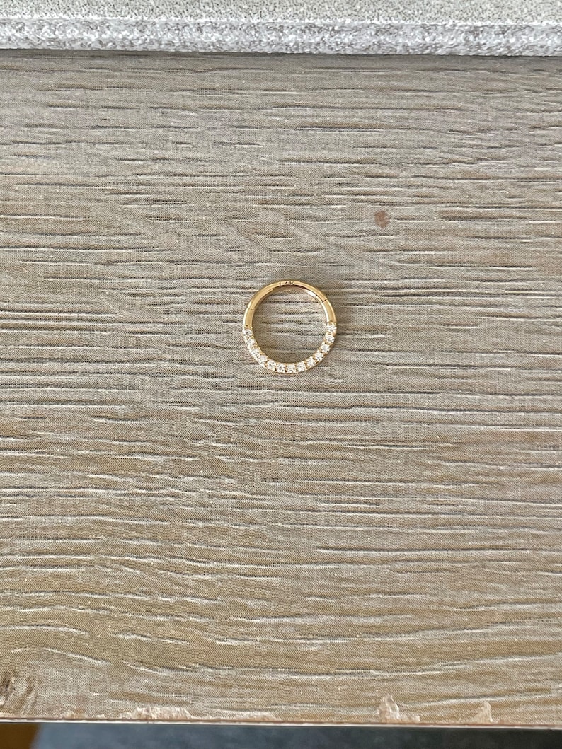 16G Solid Gold Daith Ring 6/7/8/9/10mm Dainty 14k Gold Daith - Etsy