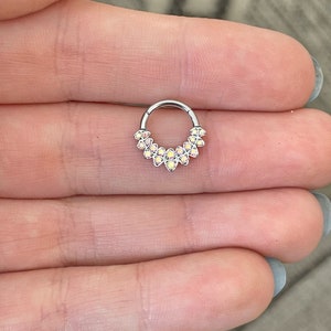 16G Daith Jewelry Silver 8mm Daith Earring Dainty Surgical Steel Cute ...