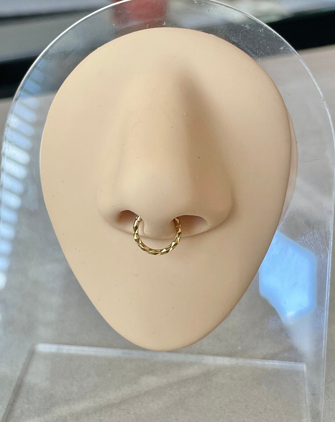 8mm Gold Septum Ring, Septum Jewelry, Septum Piercing, Septum Clicker ...