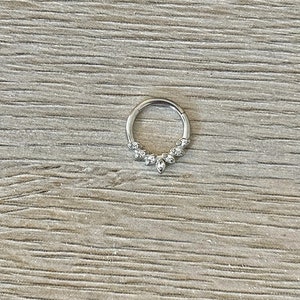 16G Daith Jewelry | 8mm - 10mm Daith Ring Black Daith Clicker ...