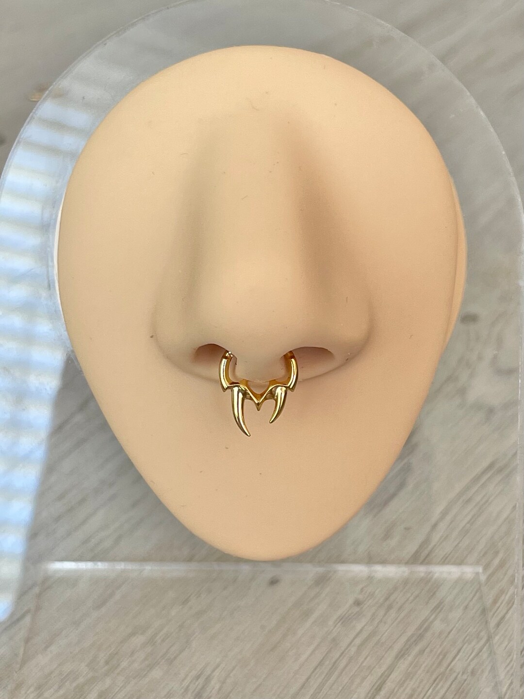 Unique Gold Septum Ring, Septum Jewelry, Septum Clicker, Septum ...