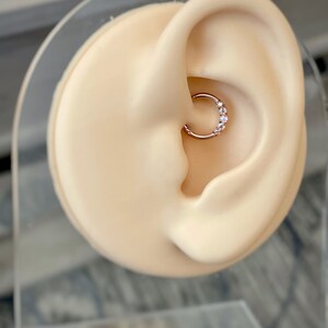 16G 8mm 10mm Rose Gold Daith Jewelry Septum Ring Dainty Daith Ring ...