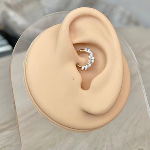 16G Gold Daith Jewelry | Cute Daith Earring Clicker | Butterfly CZ ...