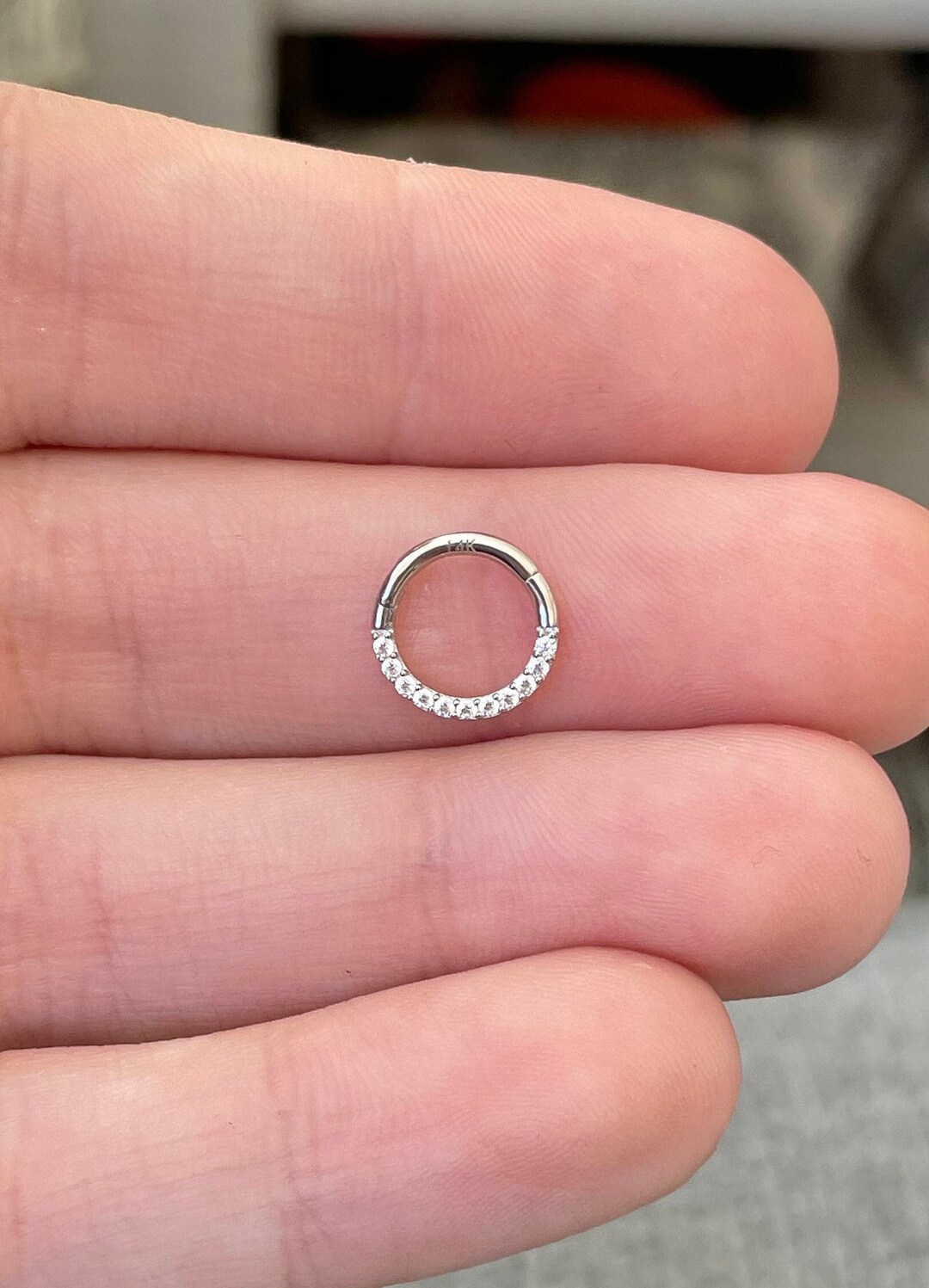 16G Solid Gold Daith Ring 6/7/8/9/10mm | Dainty 14k Gold Daith Jewelry ...