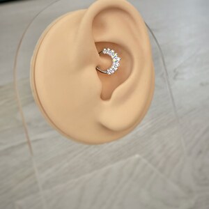 16G Daith Jewelry Silver 8mm Daith Earring Dainty Surgical Steel Cute ...