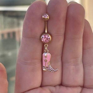 Cute Cowboy Boot Belly Button Piercing Jewelry Unique Navel Piercing ...
