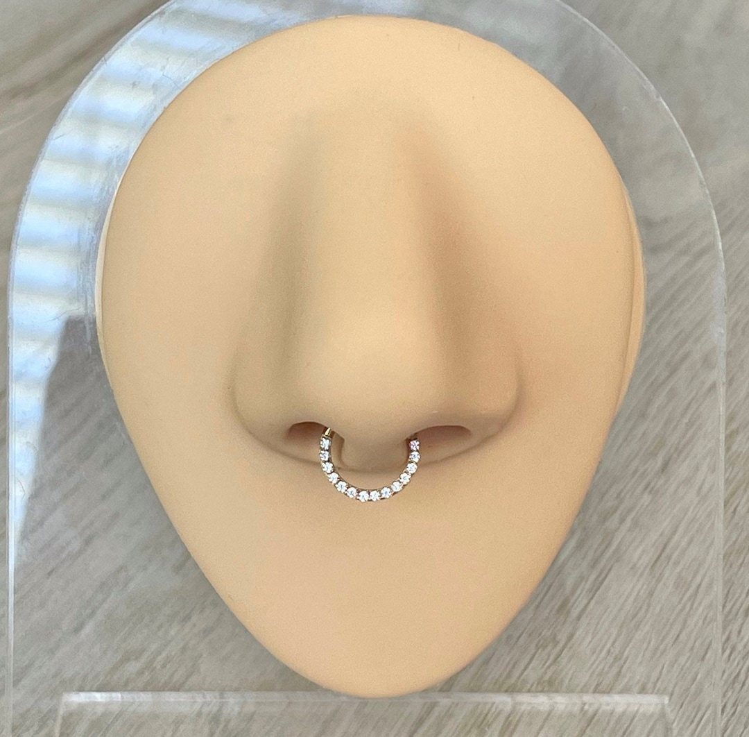 Gold Septum Ring Large Gauge, Septum Piercing, Septum Jewelry, Septum ...