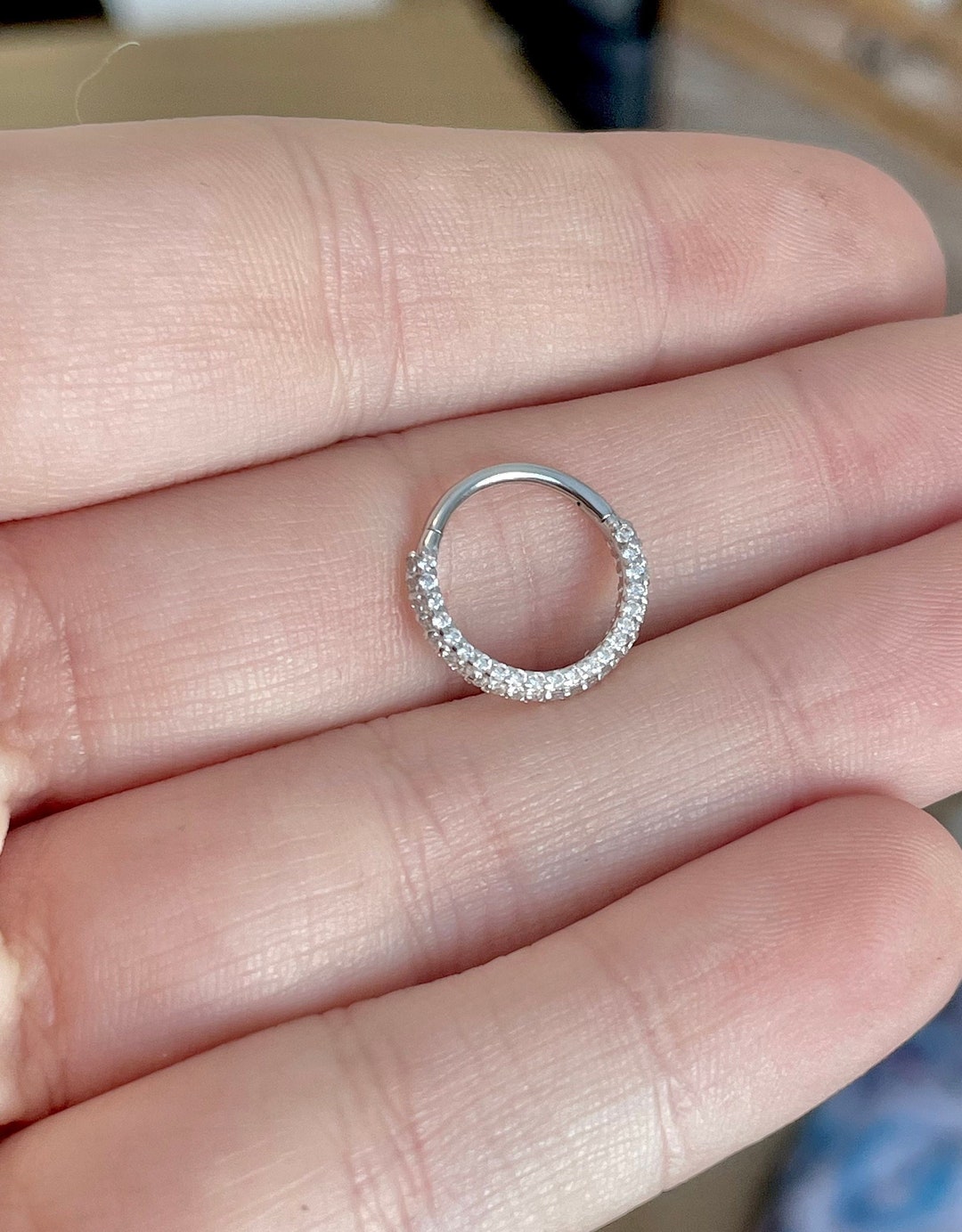 Solid Gold Septum Ring 16G | Septum Clicker Piercing | Septum Jewelry ...