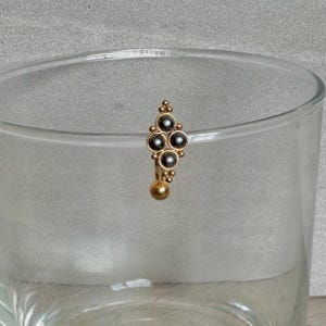 Gold Floating Belly Button Ring, Dainty Belly Button Piercing, Belly ...