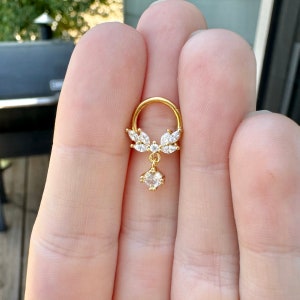 Gold Septum Ring, Cute Septum Piercing, Small Septum Clicker, Septum ...