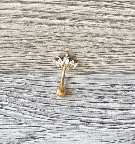 Gold Belly Button Ring Dainty Cute Non Dangle Belly Button Jewelry Piercing Unique Minimalist Delicate Dainty Navel Ring Surgical Steel Etsy