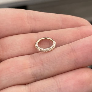 16G 8mm/10mm Solid Gold Daith Earring | Dainty 14k Gold Daith Jewelry ...