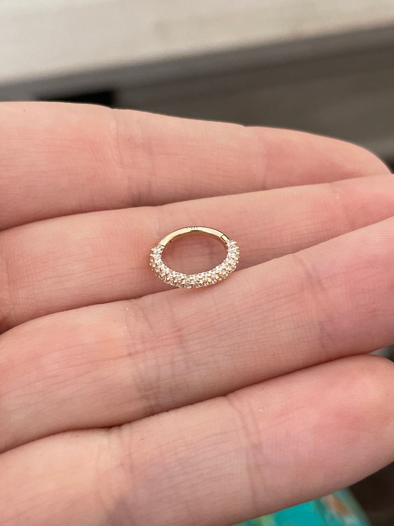 16G 8mm/10mm Solid Gold Daith Earring Dainty 14k Gold Daith - Etsy